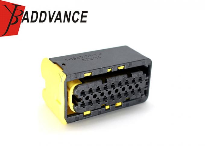 18 Hole Tyco AMP Connectors , TYCO HDSCS Connector 1-1563759-1 Black Color