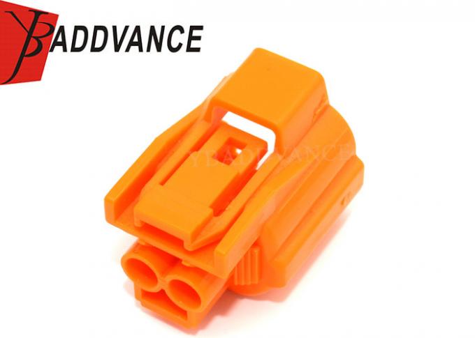 2 Pin Electrical Female Orange Waterproof Housing Auto Connector