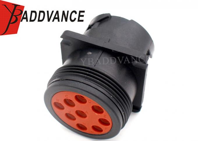 HD10-9-1939P 9 Pin Round Connector Flange Threaded Rear Receptacle ...