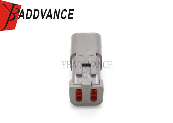 DT04-6P-E003 Deutsch DT Male 6 Pin Connector With End Cap / Wedge Grey ...