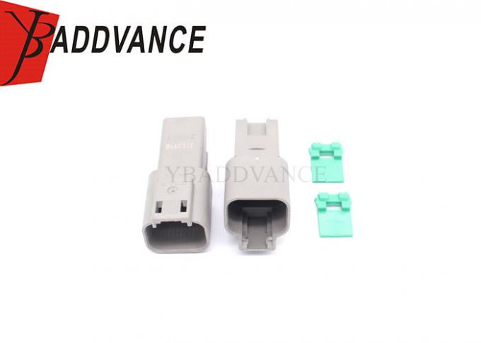 DT04-2P TE 2 Pin Male PA66 GF15 Sealed Auto Electrical Connector For Truck