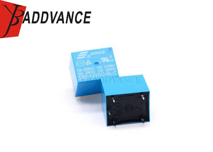 Mini 12V DC 250VAC 10A 5 Pin Blue Automotive Songle Electric Power Relay SRD-12VDC-SL-C