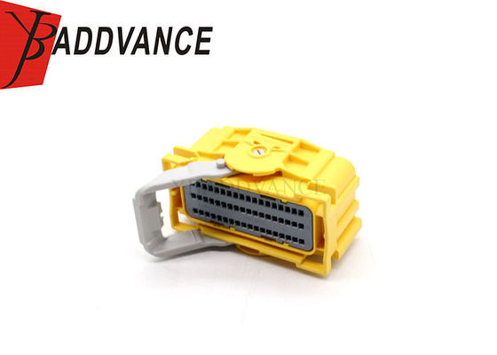 Yellow Color Delphi 54 Pin Female PBT GF20 Auto Wire-to-Board ECU Connector