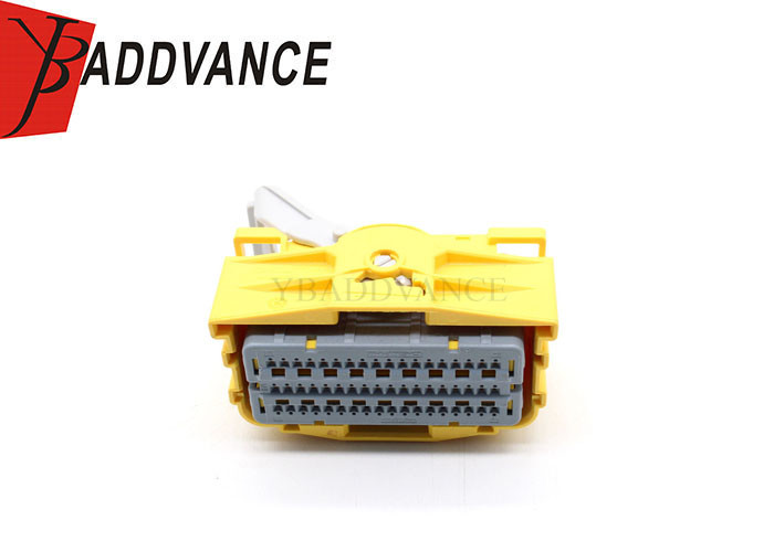 Yellow Color 54 Pin Female PBT GF20 Auto Wire-to-Board ECU Connector