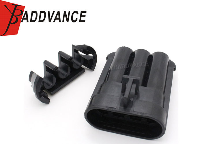 Male Black 630 Series 3 Pole Wire Harness Auto Connector 46 AMPS ...