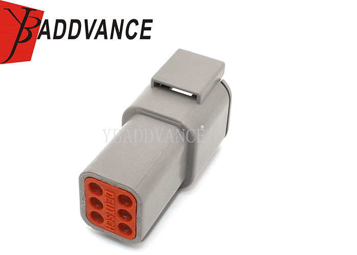 6 Position Male TE Connectivity Deutsch Connectors DTM04-6P Grey Color