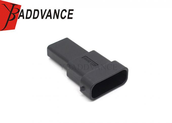12 Pin Black Waterproof Automotive Electrical Connectors Male Housing