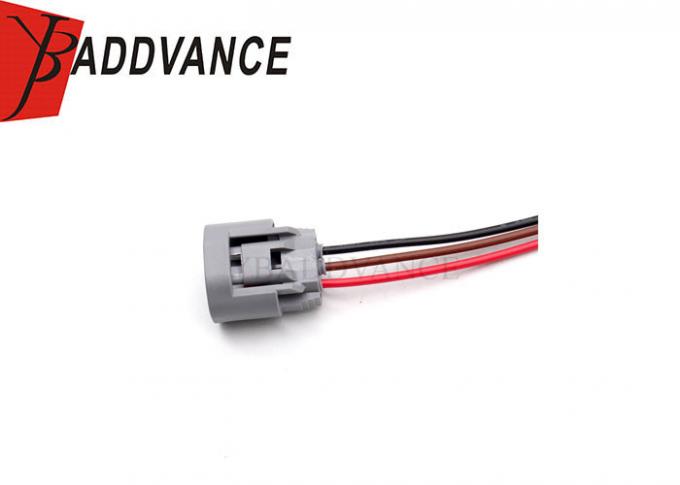 3 Pin Automotive Grey Female Connector Waterproof Wire Harness For Car