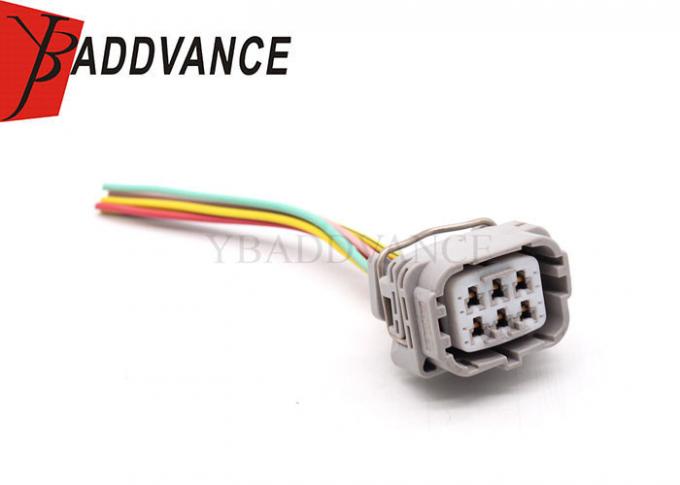 Waterproof Automotive Female 6 Pin Headlight Connector Wire Harness For ...