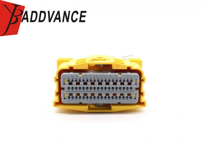 Yellow Color 54 Pin Female PBT GF20 Auto Wire-to-Board ECU Connector
