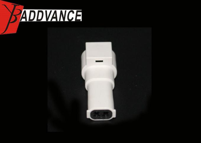2 Pin Male Sealed PBT Automotive Electrical Connectors White Color For Car