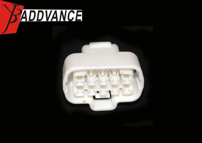 10 Pin Female Pbt Gf30 Waterproof Automotive Connectors Types White Color